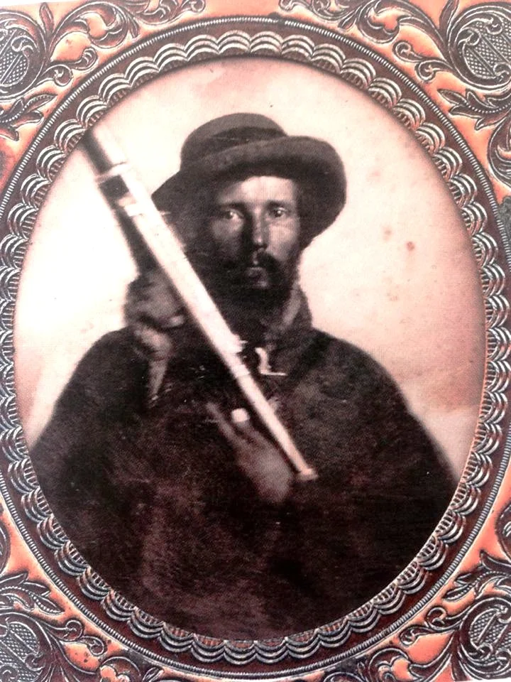 Only known image of a Confederate Sharpshooter with a scoped Whitworth ...