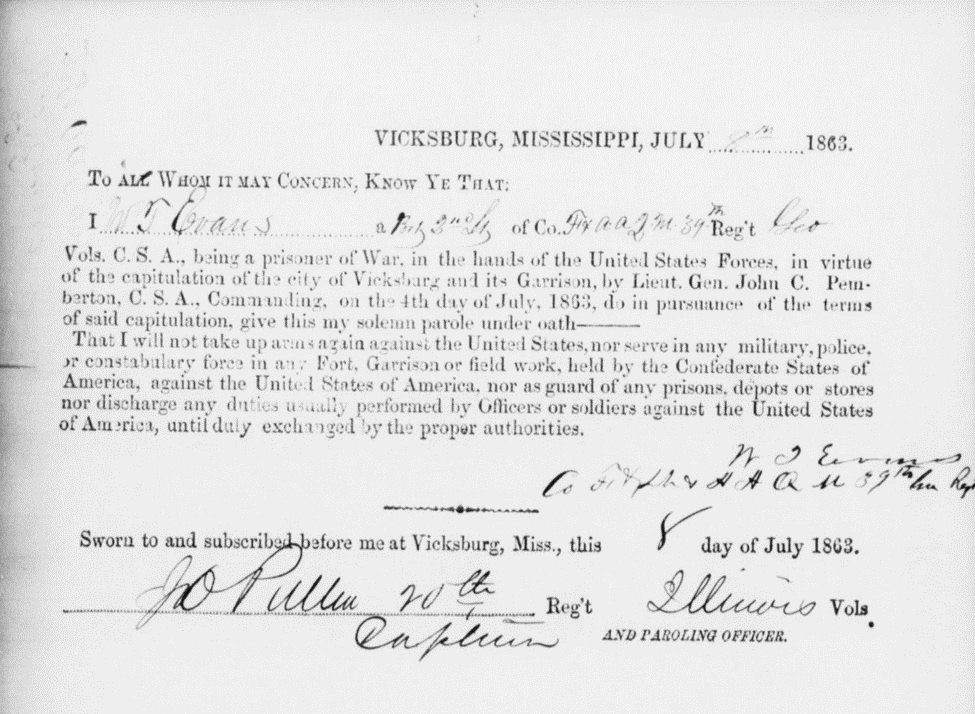 The Union paroled and exchanged 329,963 Confederate soldiers, the ...