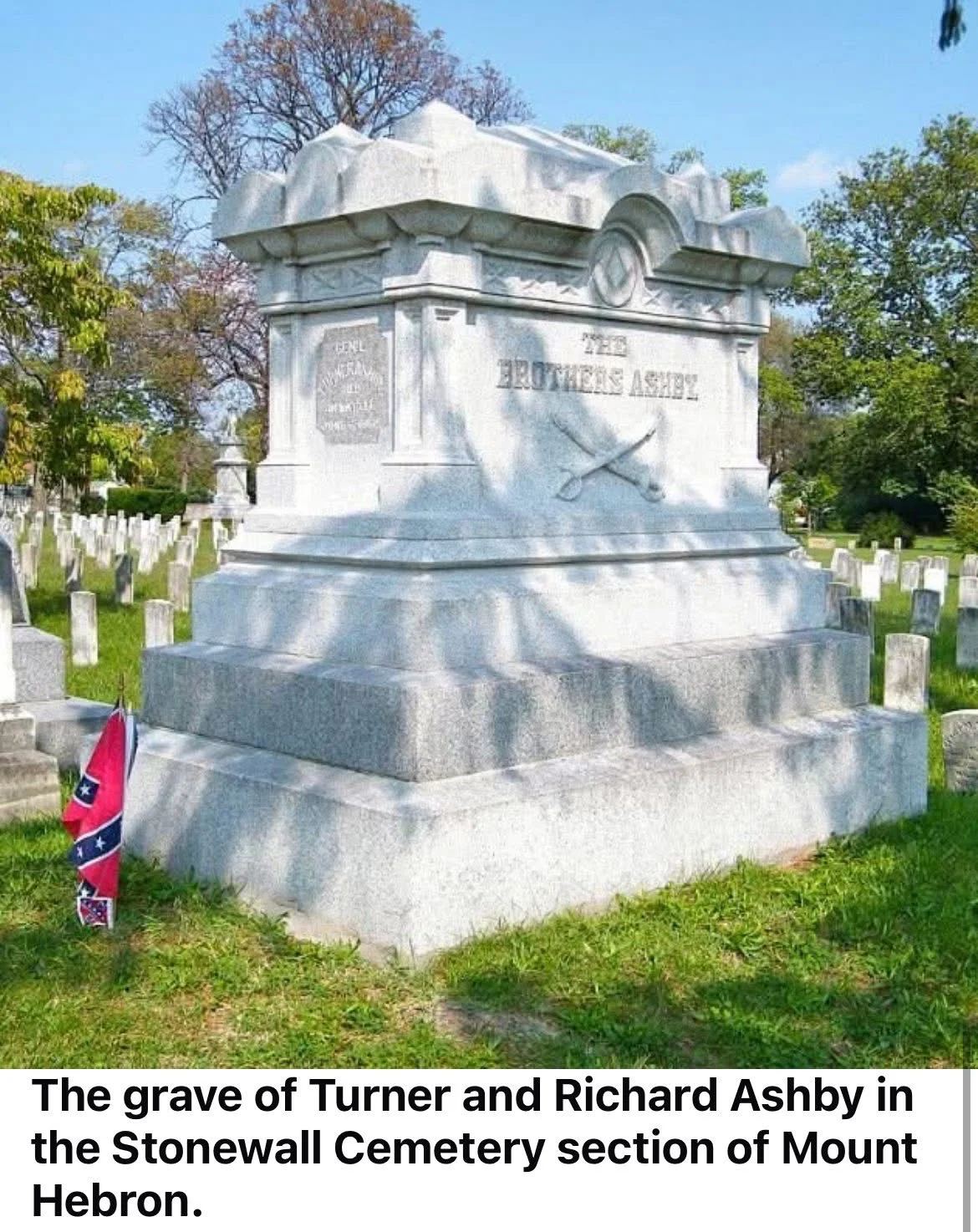 Remains of General Turner Ashby and brother Captain Richard Ashby ...