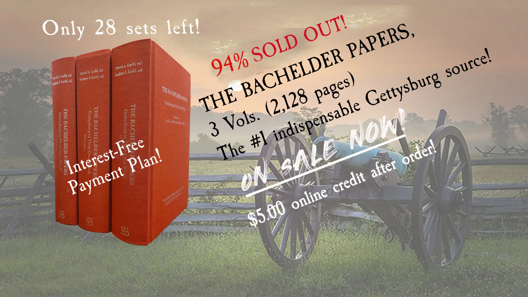 NF - The Gettysburg Bachelder Papers (3 vols.) Only 28 sets left ...