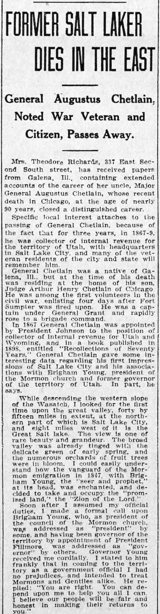 Chetlain, Augustus Louis | Biographic Profiles - We Will Remember ...