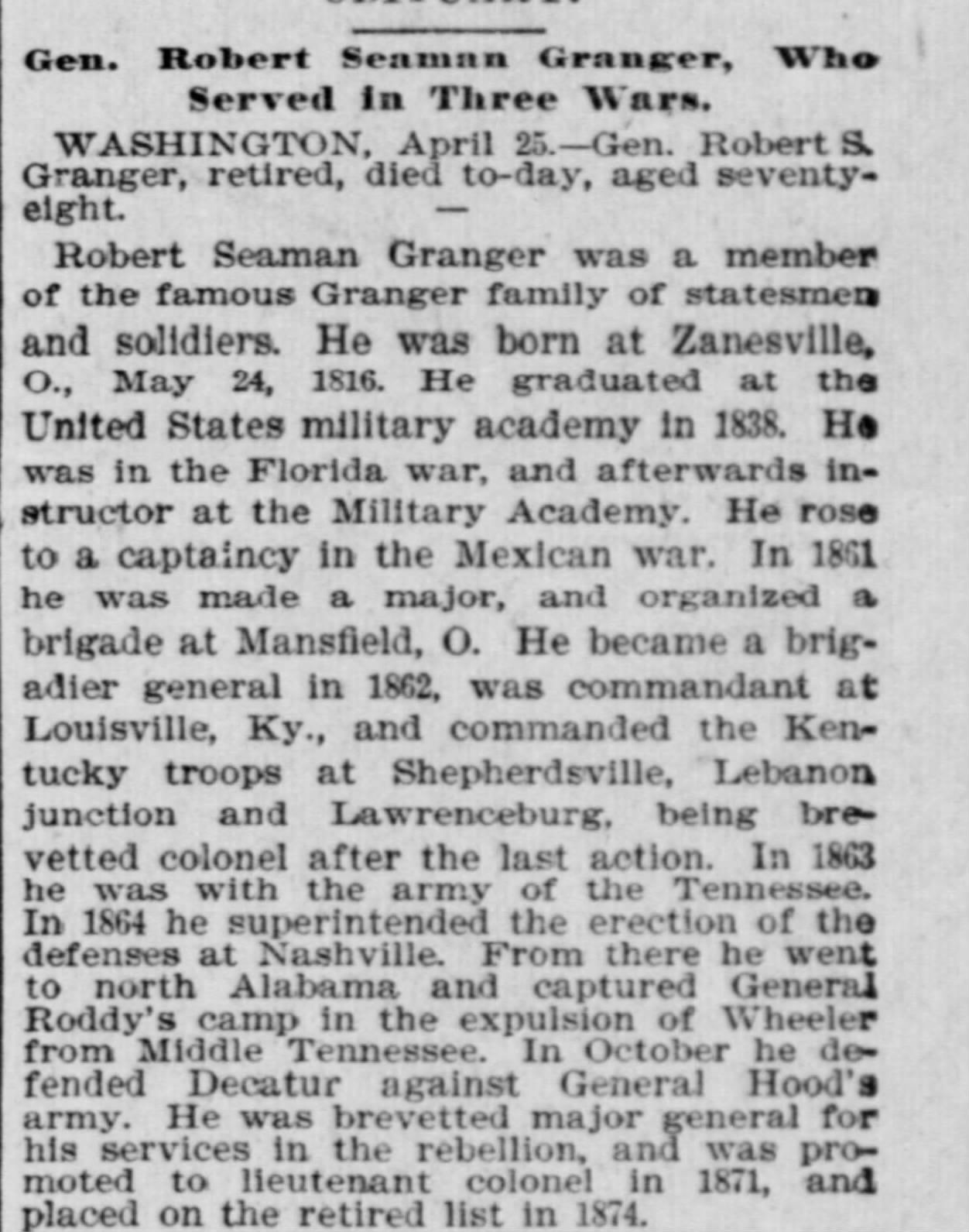 Granger, Robert S. | Biographic Profiles - We Will Remember | American ...