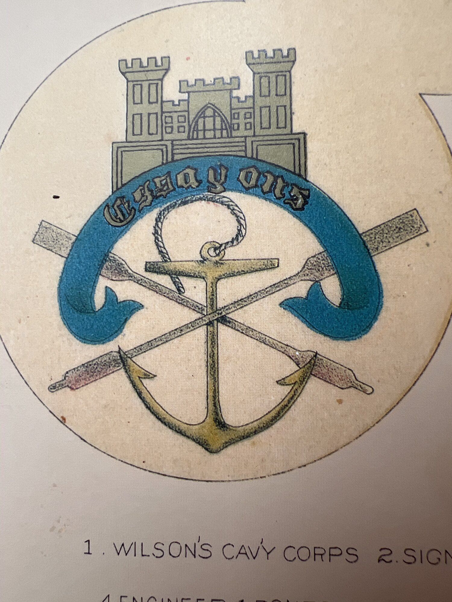 US Company of Sappers, Miners, and Pontoniers wore gray roundabout ...