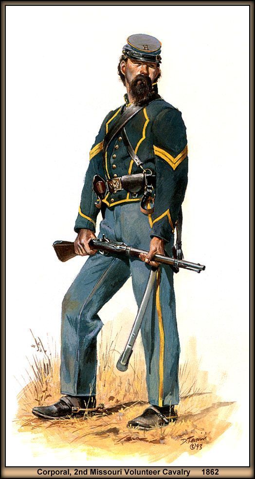 2nd Missouri Cavalry (Union?) uniform print | Ranks, Uniforms, Clothing ...