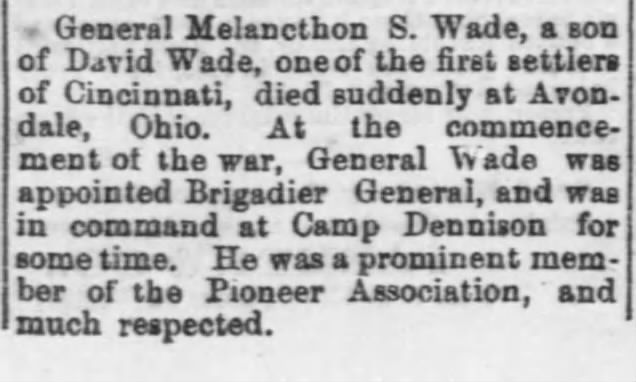 Wade, Melancthon Smith | Biographic Profiles - We Will Remember